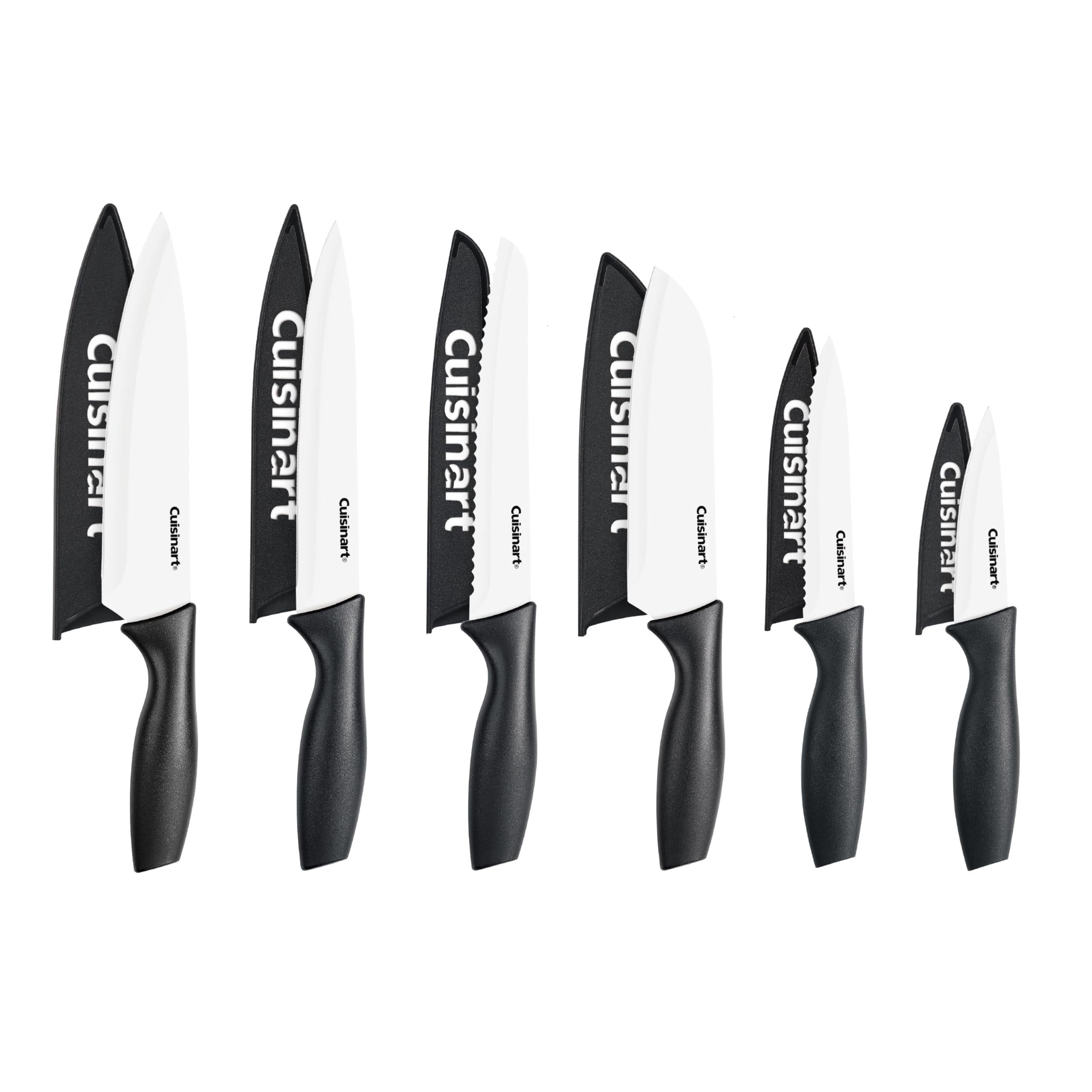 Cuisinart Knife Set, 12pc Ceramic Coated Knife Set with 6 Blades & 6 ...