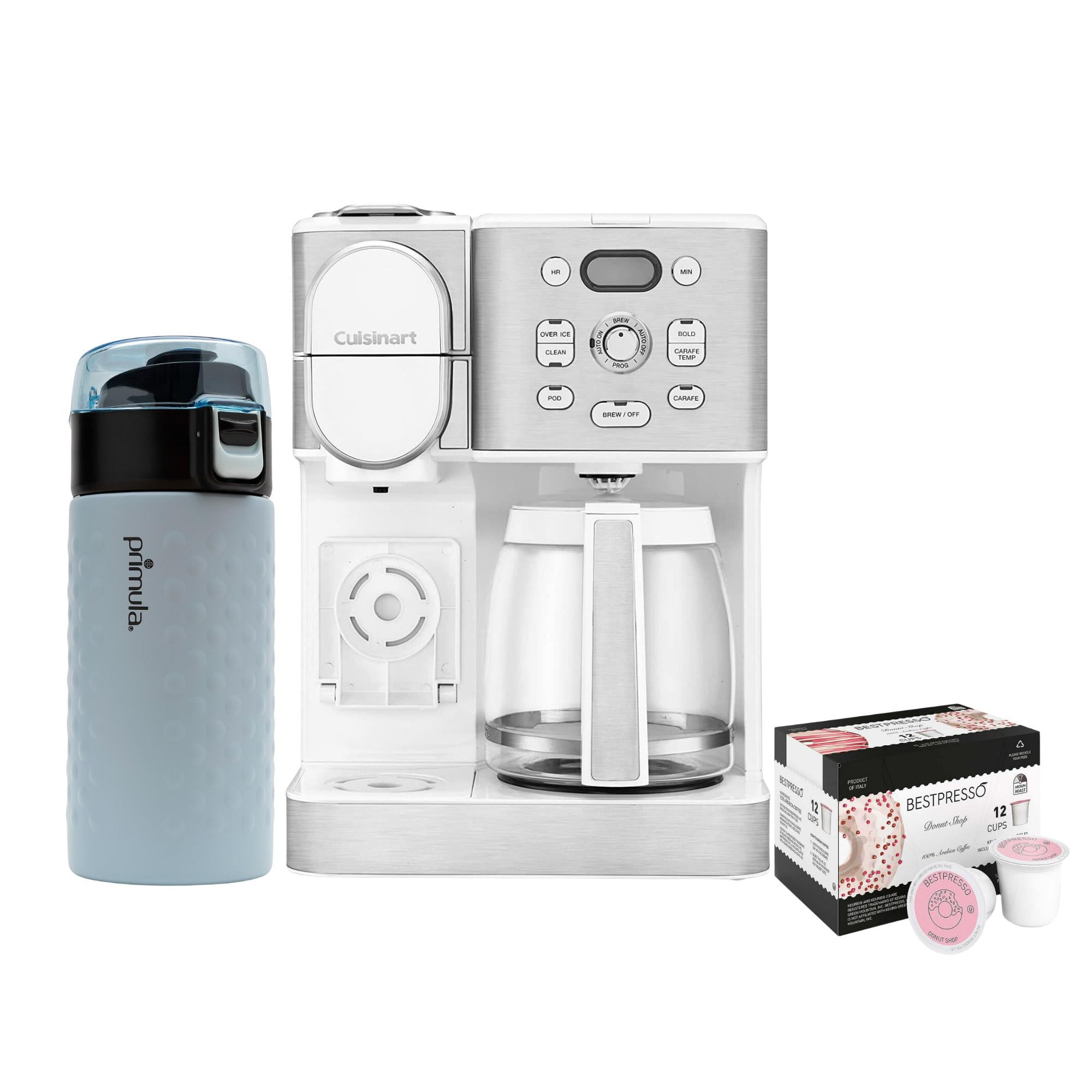 Cuisinart SS-16W Center Combo Coffee Maker (White)+12 Oz Double Wall ...