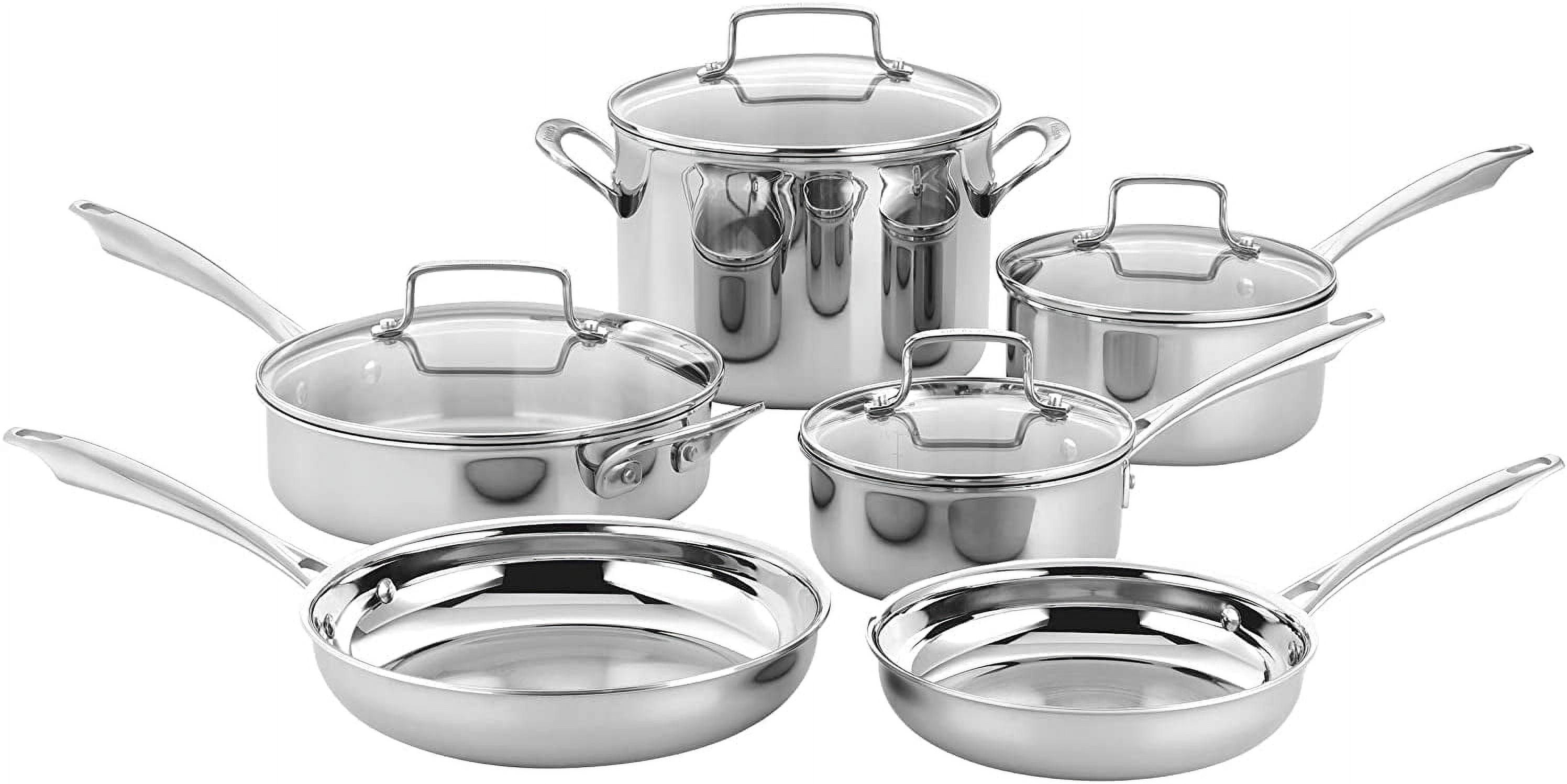Cuisinart TPS-10 Professional Performance Tri-Ply 10-Piece Classic ...