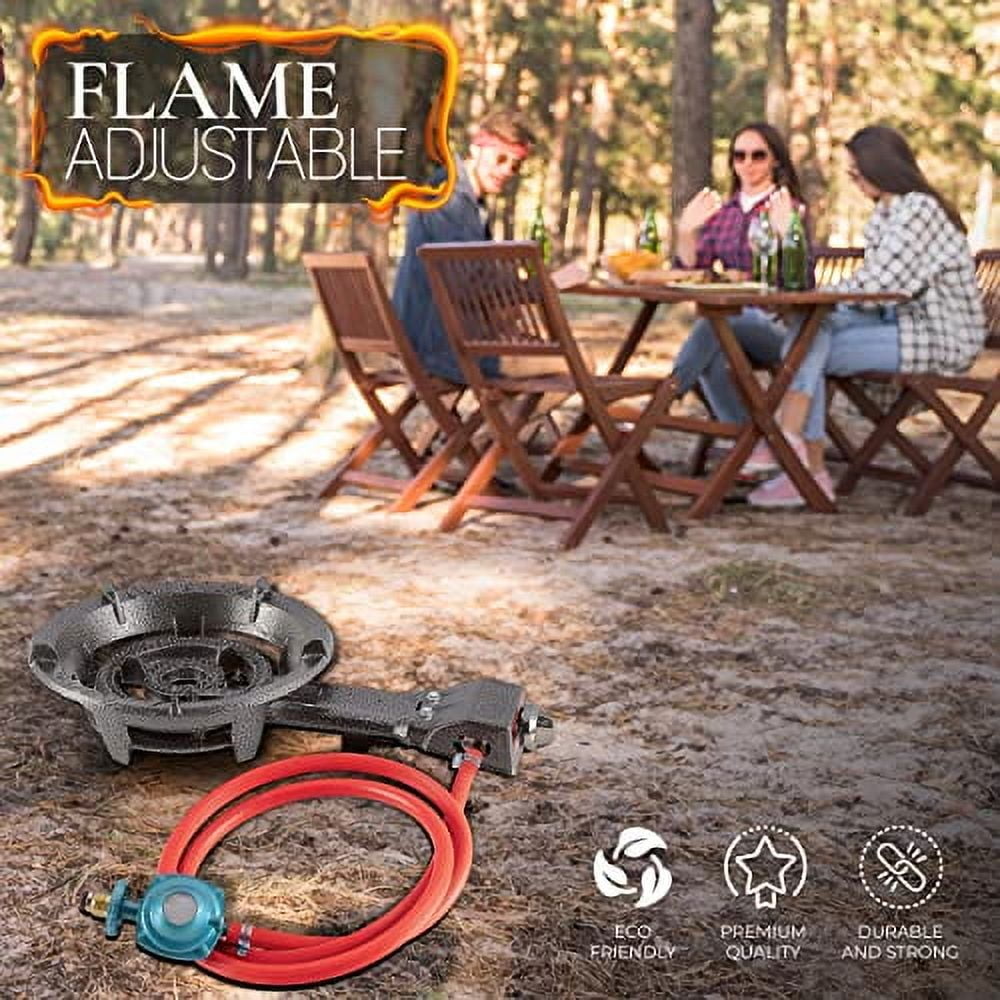 Cuisine 40,000 BTU Gas Stove Burner 13 Inch with Cast Iron legs | High ...