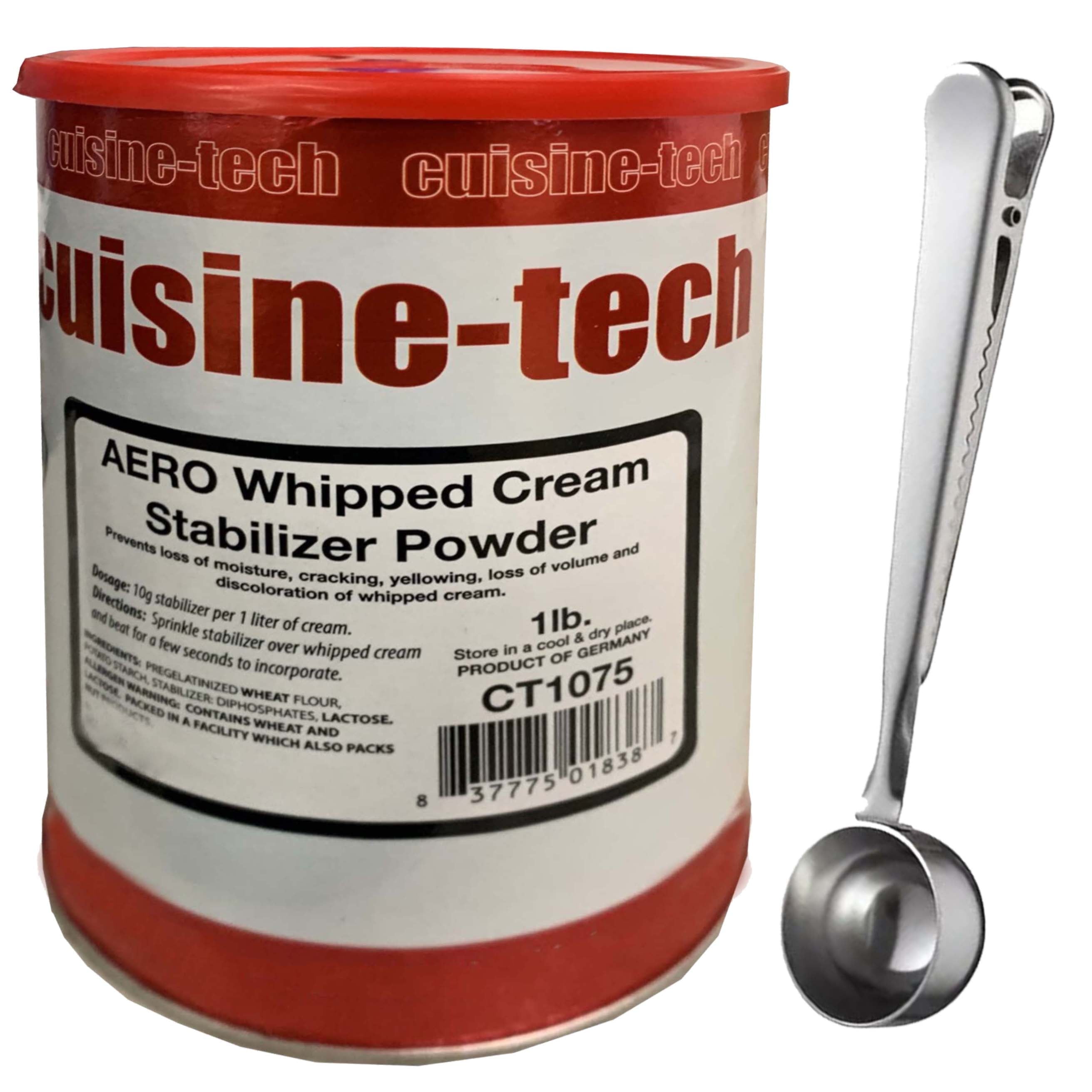 Aero Cuisine Tech Whipped Cream Stabilizer Powder 1 lb with Spoon ...