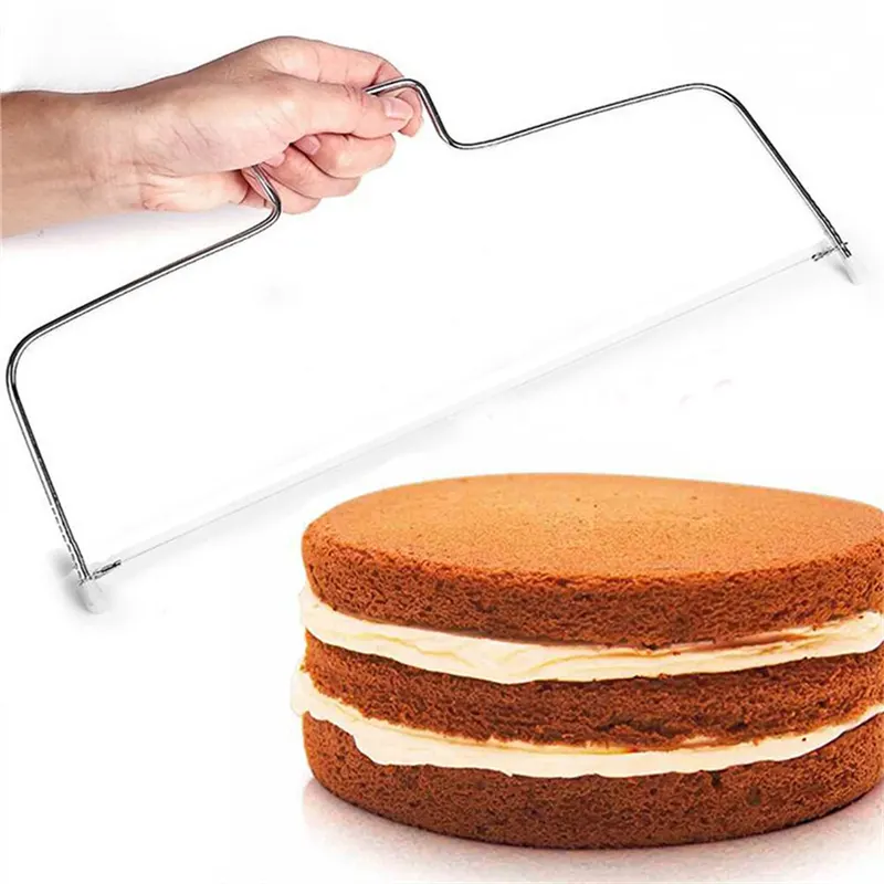 Cuisinish Cake Leveler and Slicer - Double Wire Adjustable Cake Cutter ...