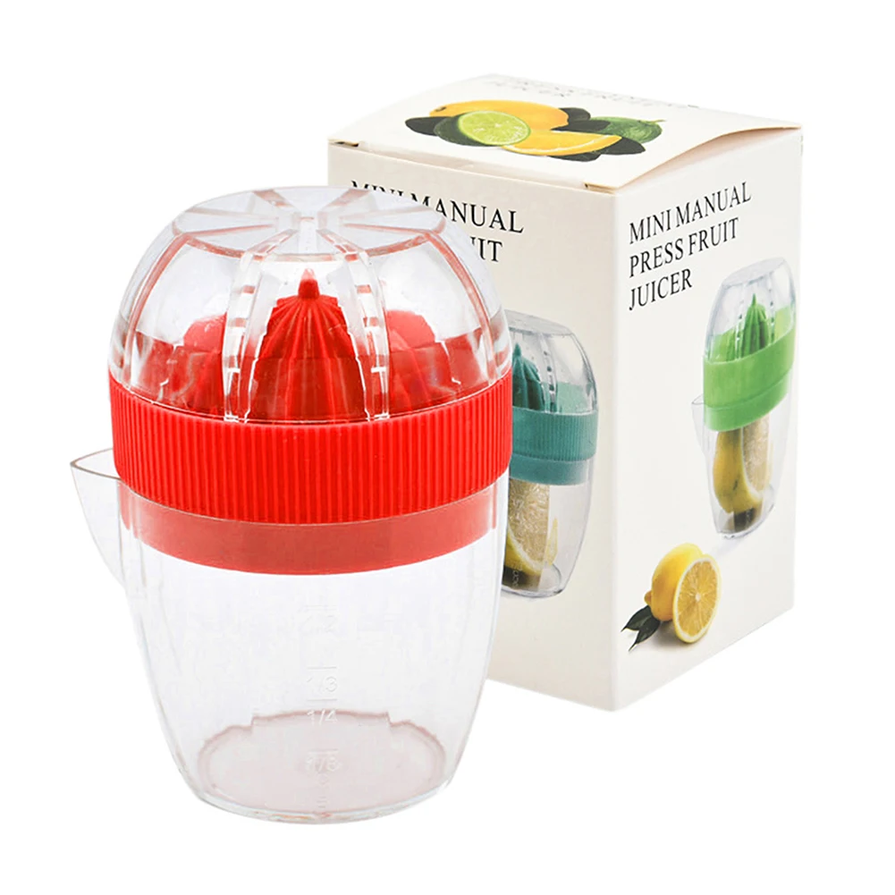Cuisinish Citrus Juicer - Handheld Red Plastic Orange and Lemon ...