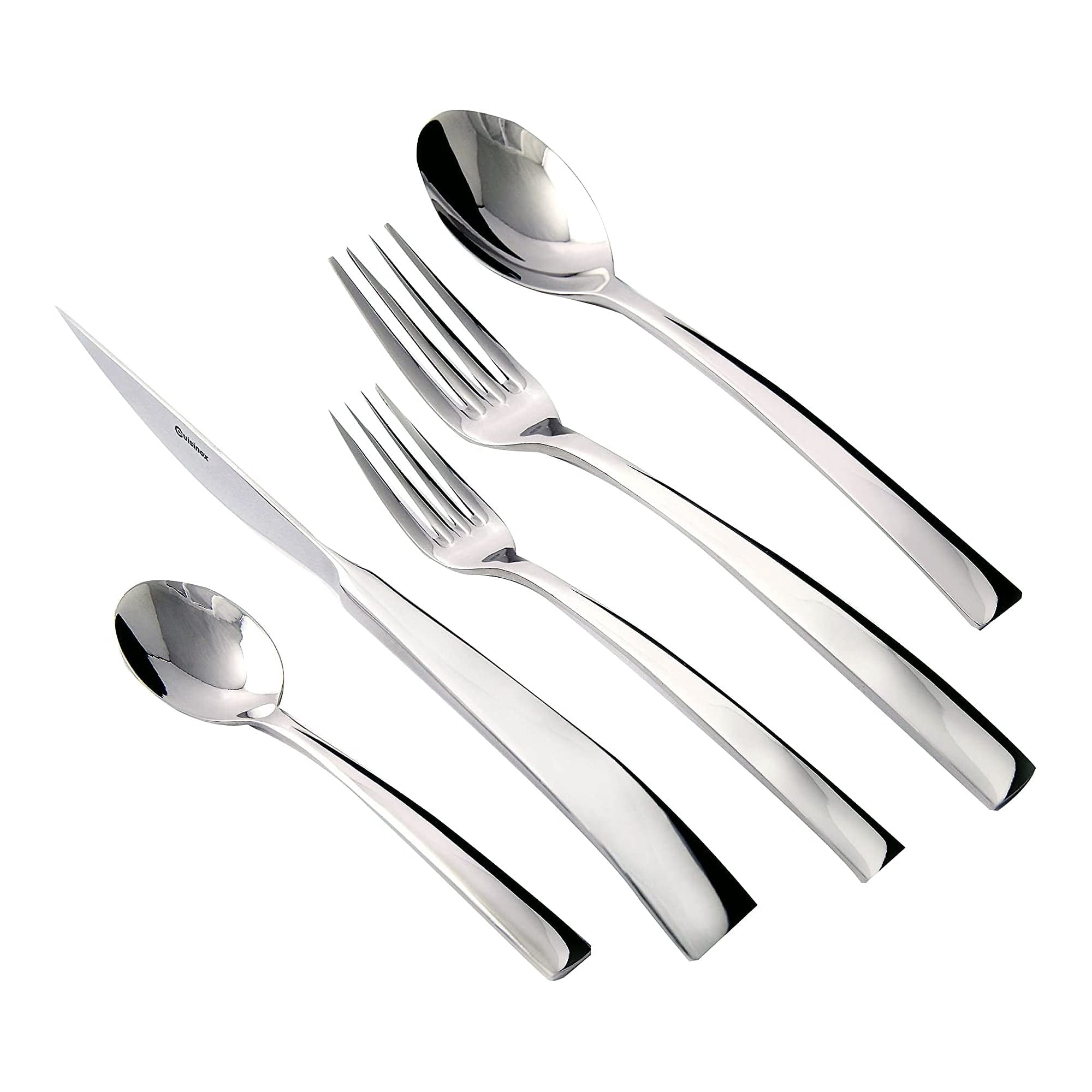 Cuisinox Ergonomic Raquel Pattern Stainless Steel Silverware Set, 20 ...