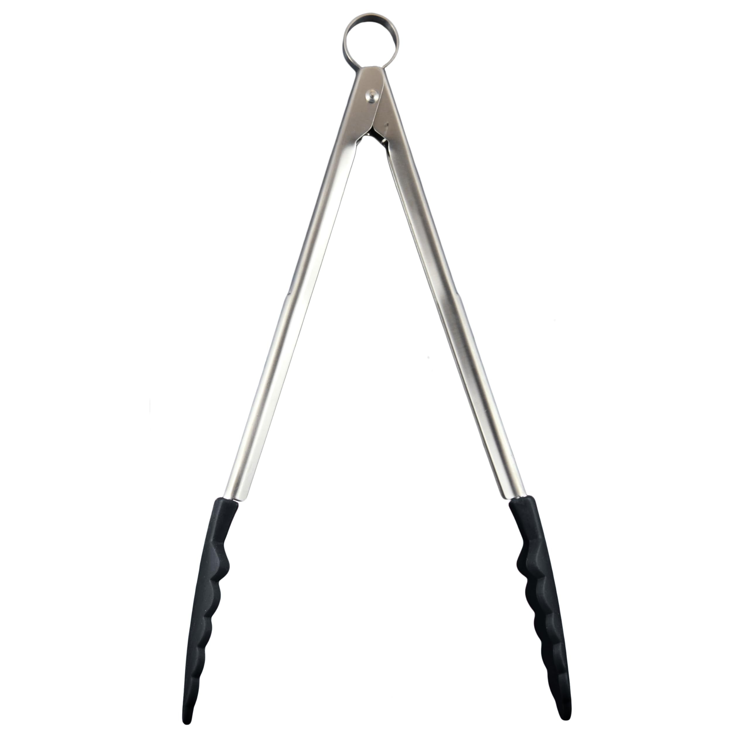 Cuisipro 11-Inch Silicone Locking Tongs, Black - Walmart.com