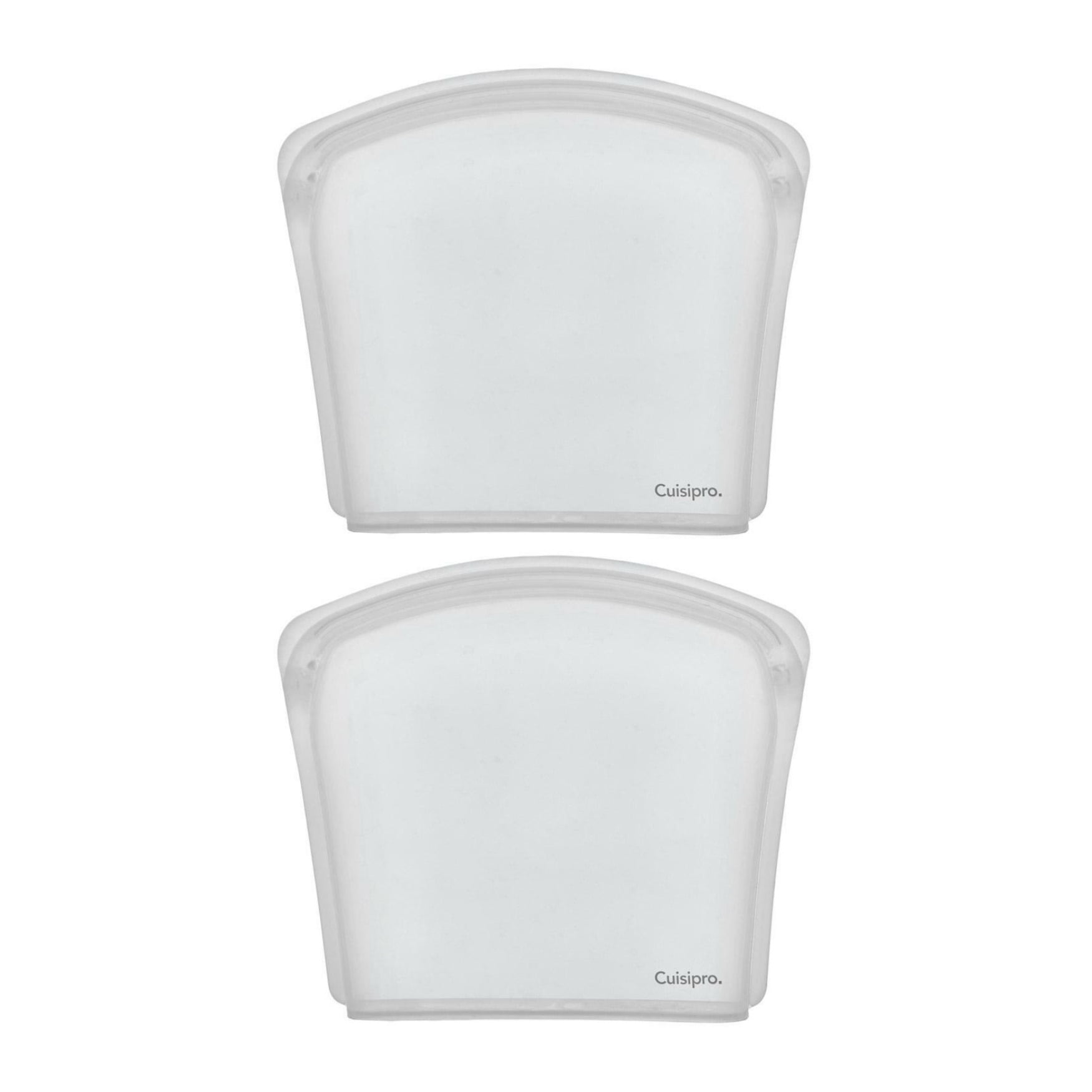 Cuisipro Clear Silicone Pack-it Bag (8 x 7-Inch, 27 fl oz, Seamless, 2 ...