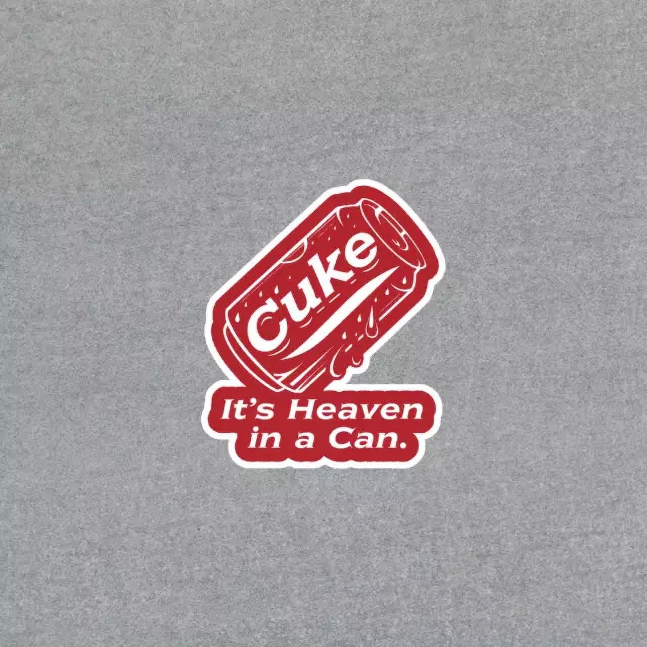 Cuke It'S Heaven In A Can Soda Pop Vintage Style Stickerphone Decal ...