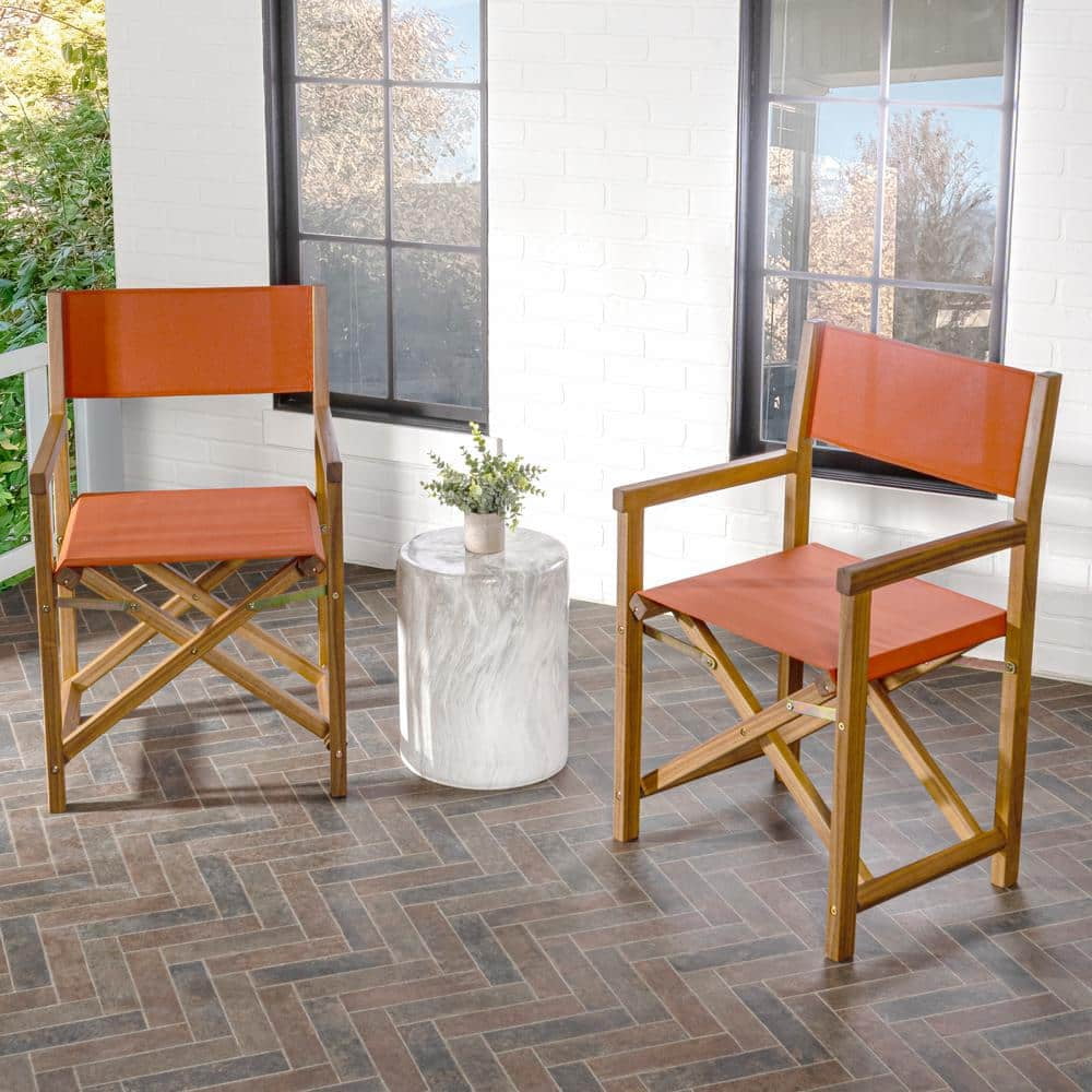 Cukor Classic Vintage Outdoor Acacia Wood Folding Director Chair with ...