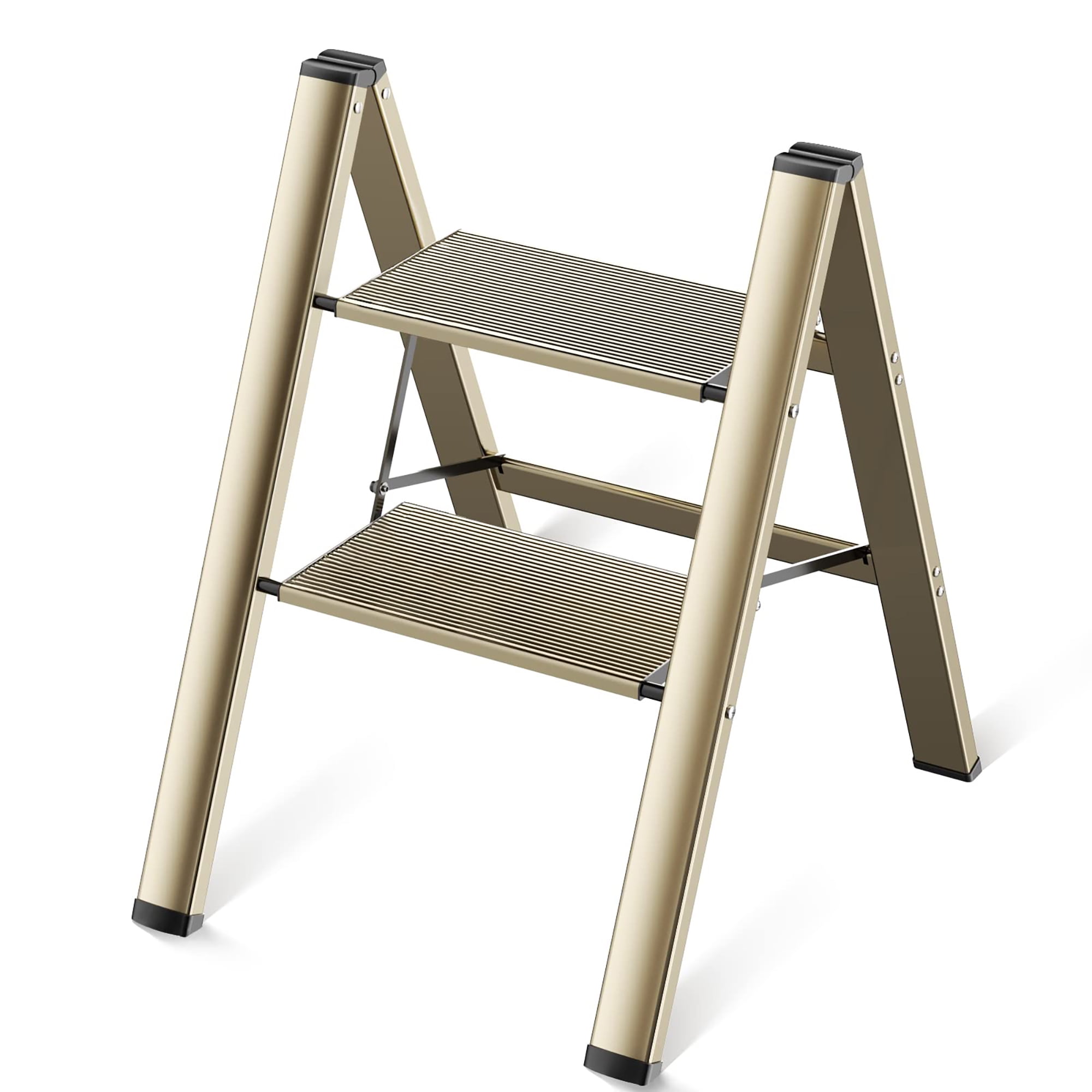Culaccino Lightweight 2 Step Ladder, Foldable and Portable, Non-Slip ...