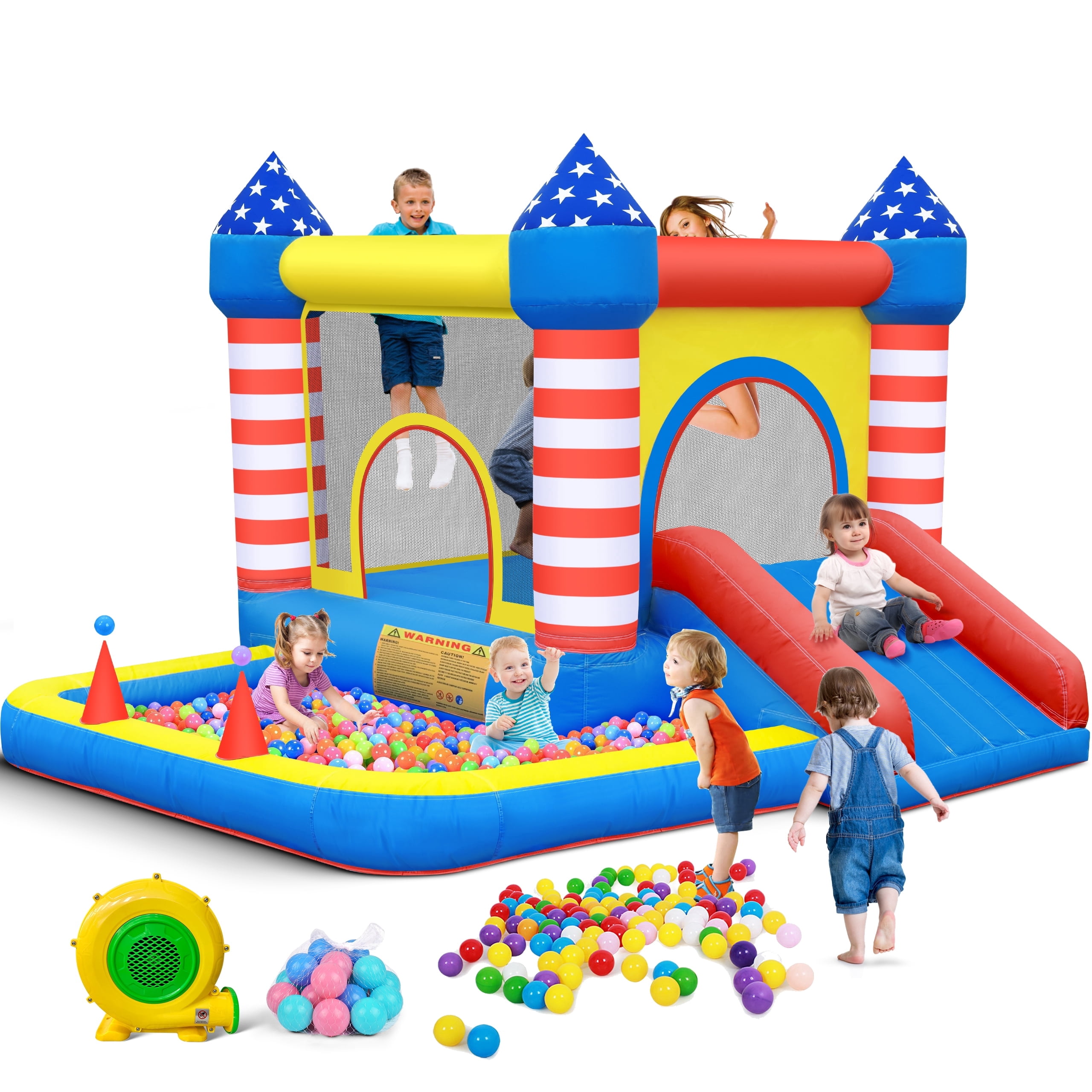 Culaluva Inflatable Bounce House: Bouncer Bouncy Castle 5 in 1 with ...