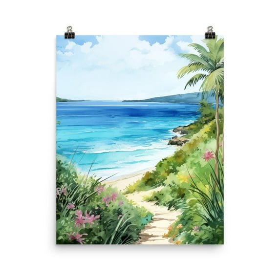 Culebra Beach Print, Puerto Rico Coastal Wall Art, Caribbean Island ...
