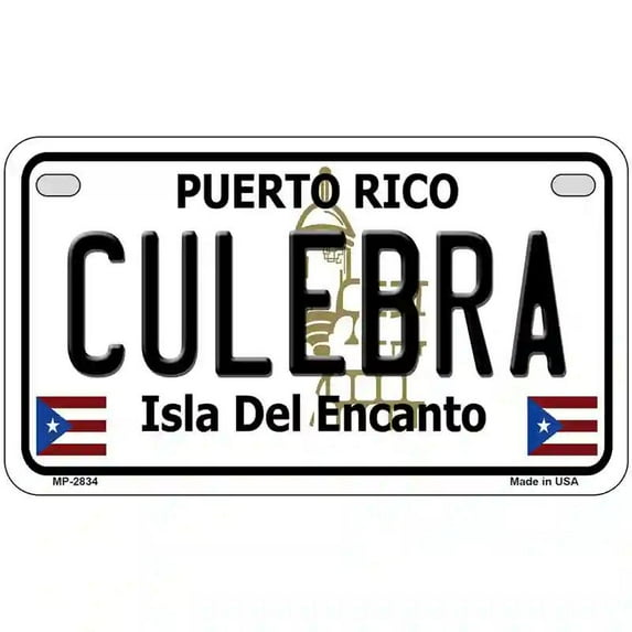 Culebra Puerto Rico Metal Novelty License Plate 7" x 4" Motorcycle ...