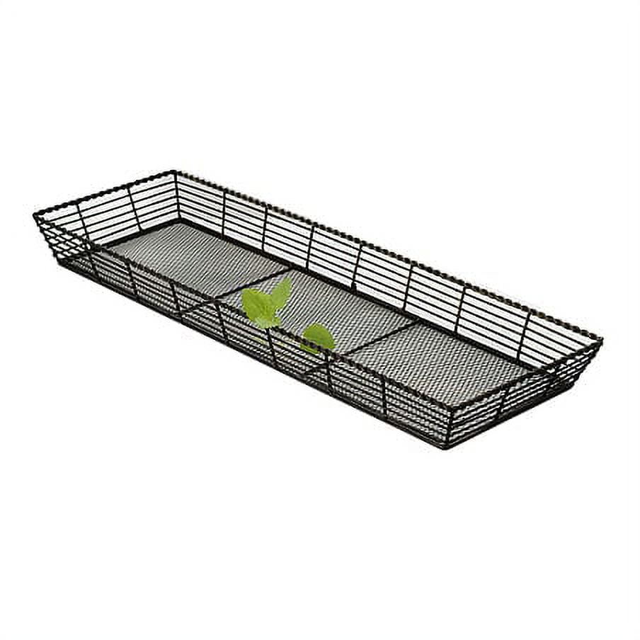 Culinaire WB-706 Black 22 x 7 Rectangular Wire Basket" - Walmart.com