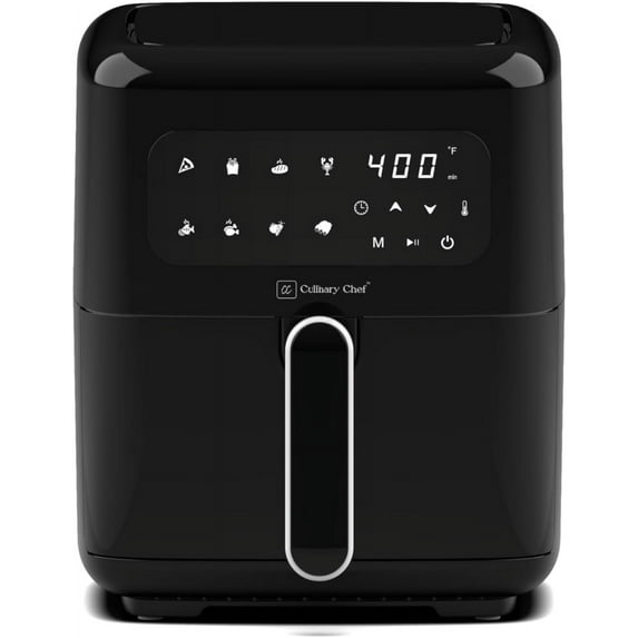Culinary Chef 4.5-Quart Electric Air Fryer with Glass Basket ...
