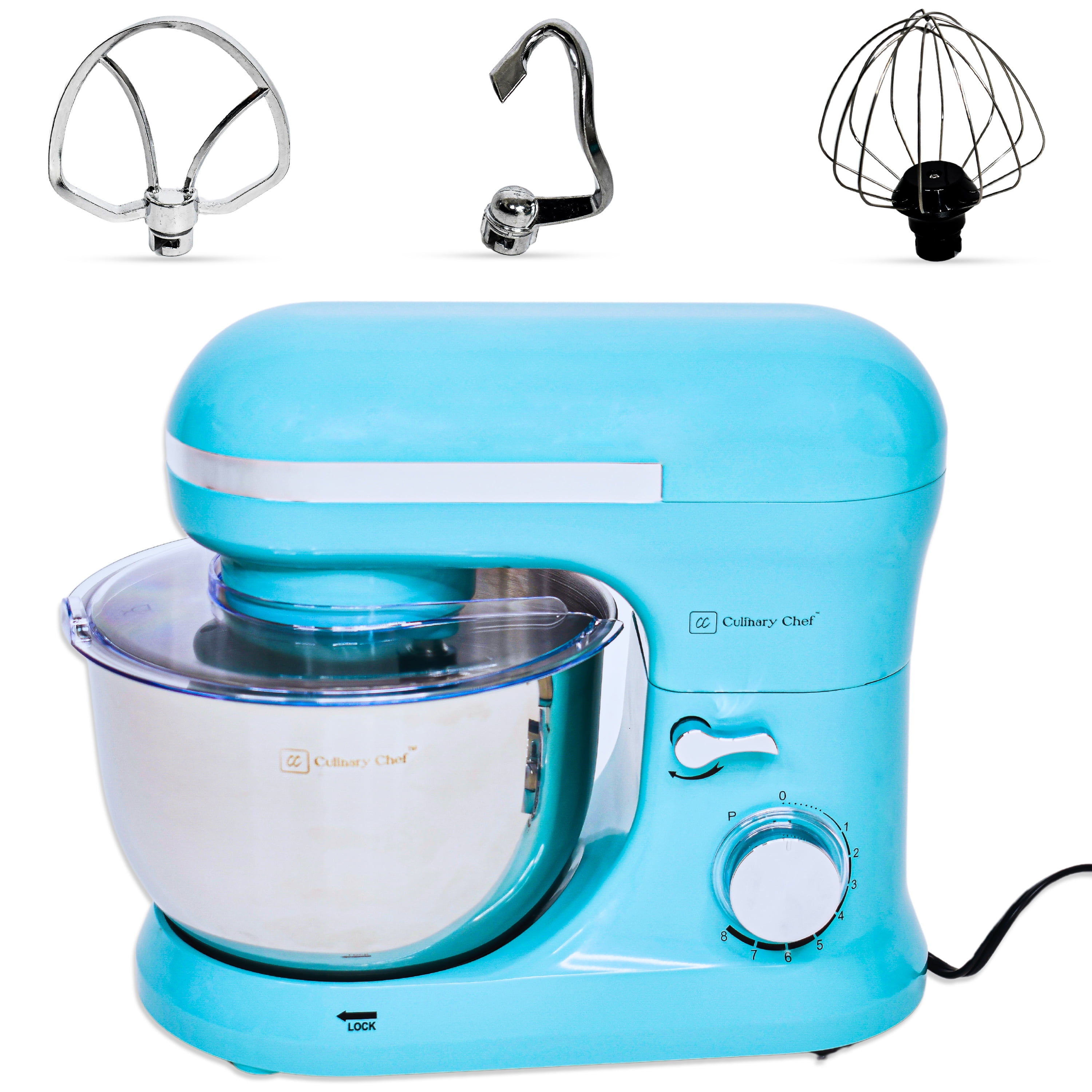 Culinary Chef 4.5l Stand Mixer- Silver Bowl , Blue - Walmart.com