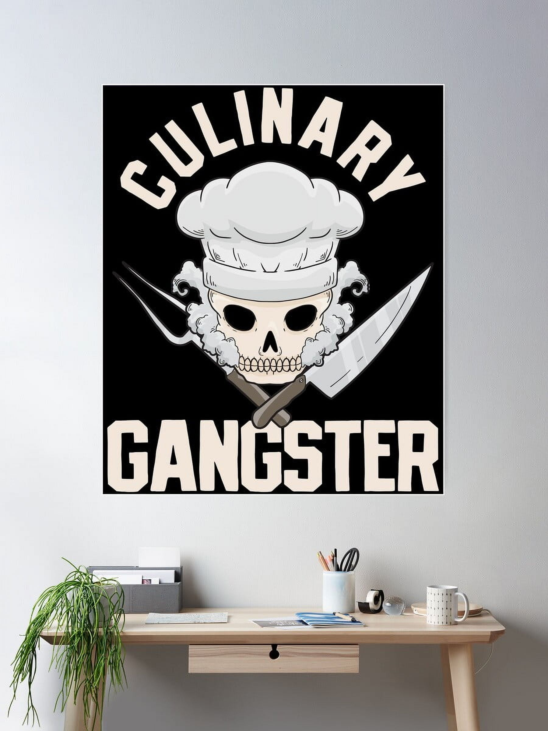 Culinary Chef Cook Culinary Gangster Poster Wall Art, Modern Wall Decor ...