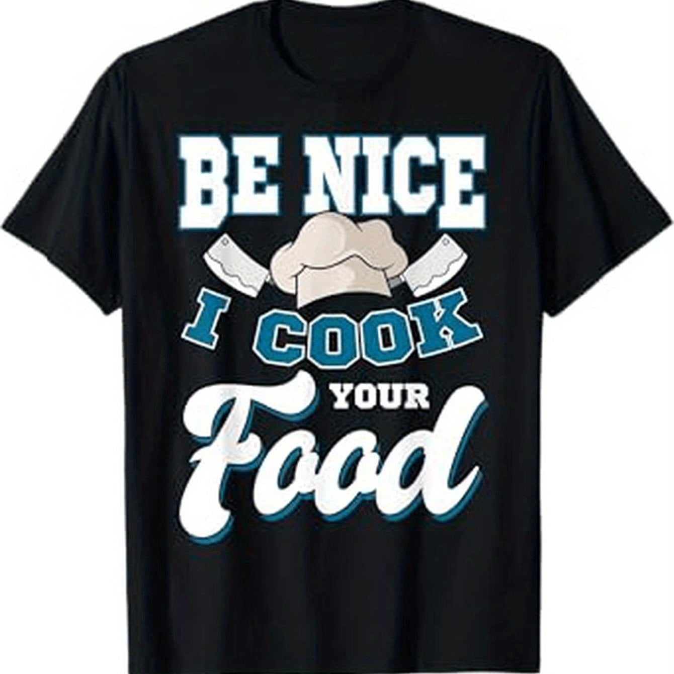 Culinary Chef Cook T-Shirt, 100% Cotton, Casual Crew Neck, Short Sleeve ...