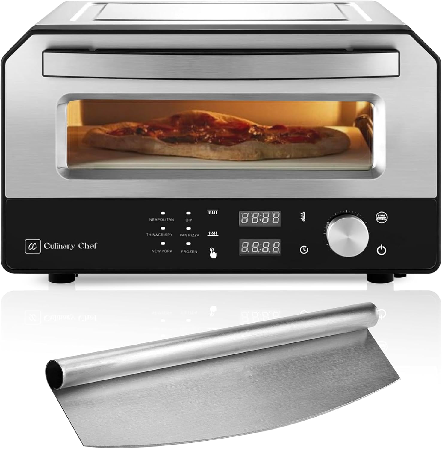 Culinary Chef Indoor Pizza Oven with Rapid Cooking, 3 Heat Modes, X ...