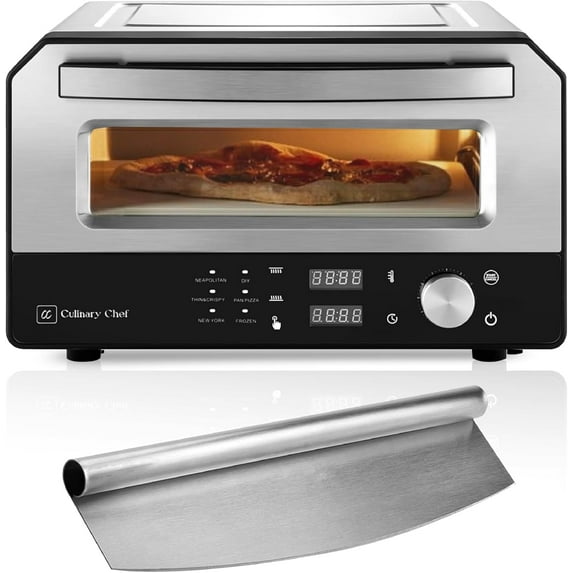 Culinary Chef Indoor Pizza Oven with Rapid Cooking, 3 Heat Modes, X ...
