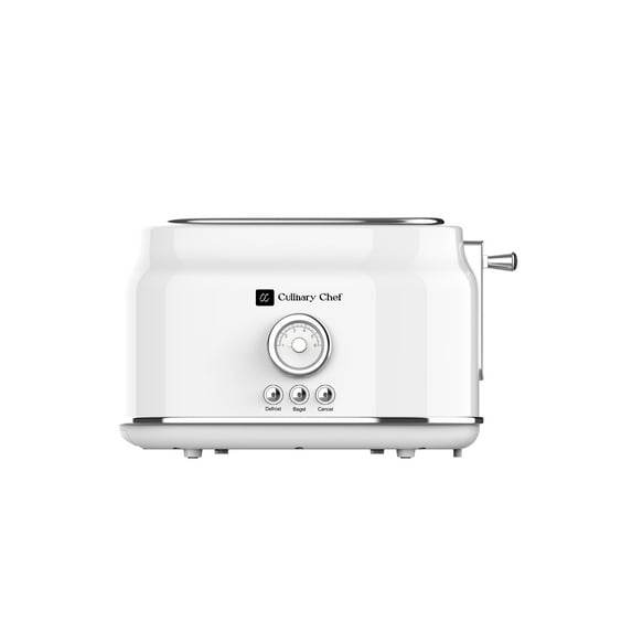 Culinary Chef Retro 2-Slice Toaster, 900W Stainless Steel with ...