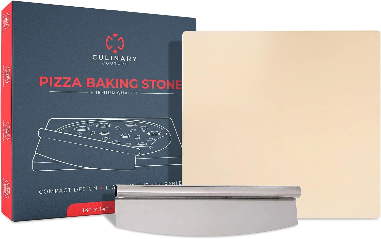 Culinary Couture Cordierite Pizza Baking Stone Bread Baking Kitchen ...