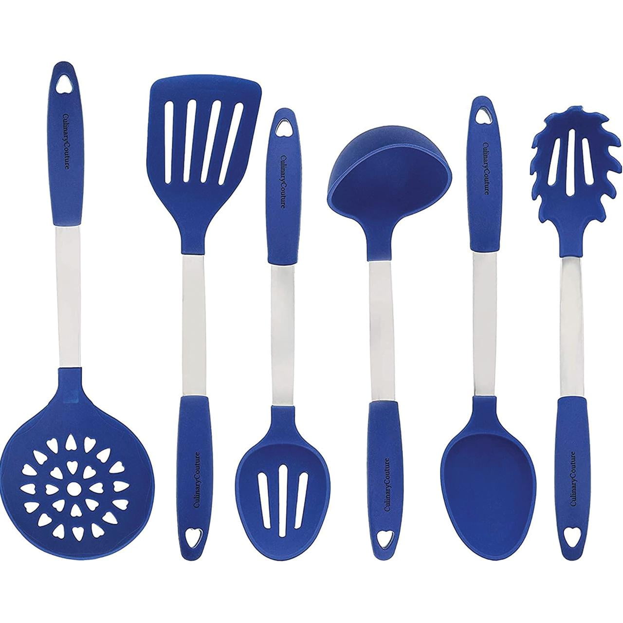 Culinary Couture Kitchen Utensils Set Cooking Essentials Silicone ...