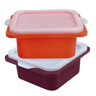 Culinary Cubed 1 Set(2 Pack) Purple 2-Cup Silicone Freezing Trays with ...