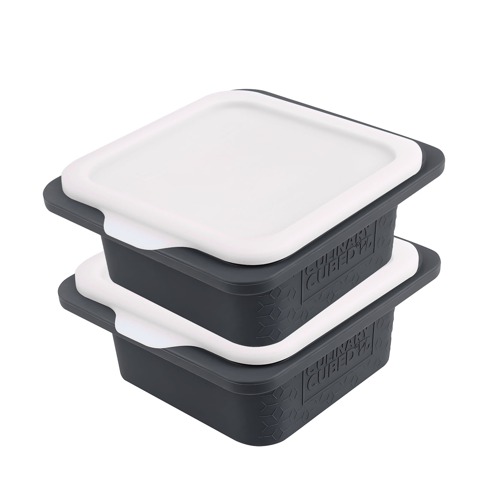 Culinary Cubed 3 Set(6 Pack) Gray 2-Cup Silicone Freezer Trays with Lid ...