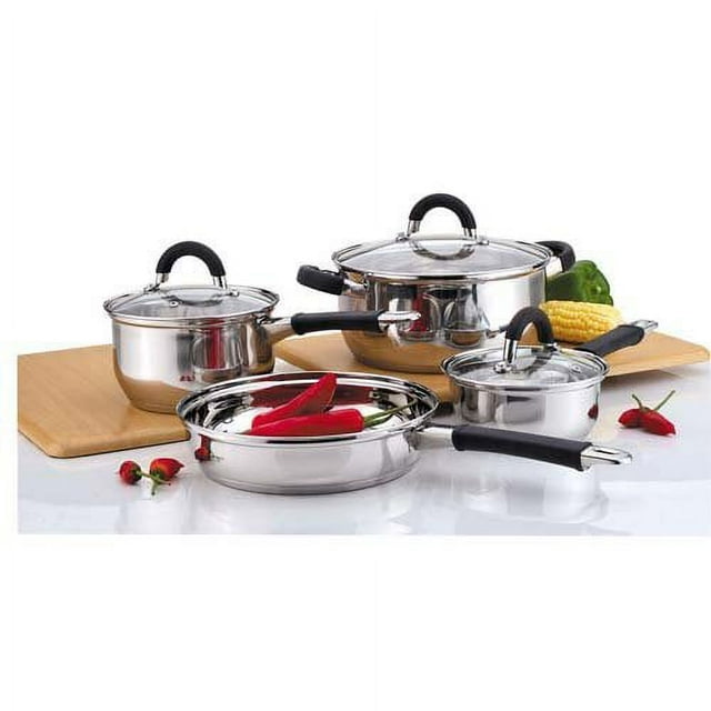 Culinary Edge 02227 Stainless Steel 7-Piece Cookware Set - Walmart.com