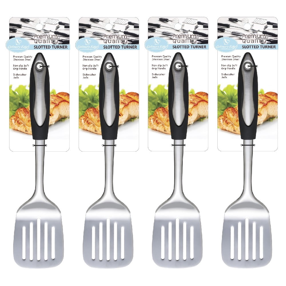Culinary Edge Slotted Turner Spatula Stainless Steel, 4 Pack - Walmart.com