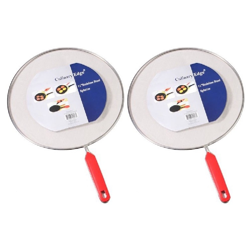 Culinary Edge Stainless Steel Splatter Screen for Frying Pan 11 inch, 2 ...