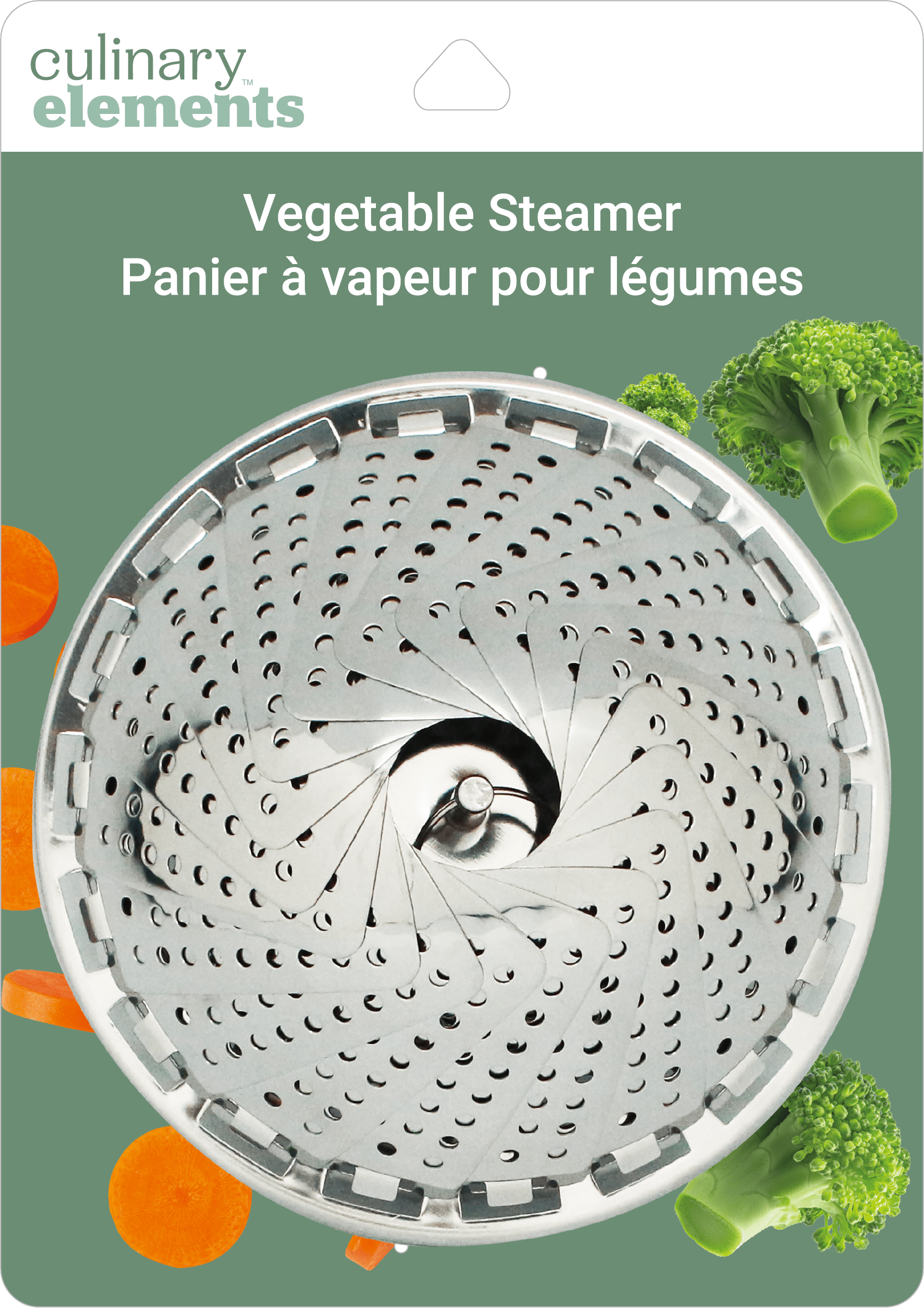 Culinary Fresh Foldable Vegetable Steamer Basket: Adjustable Stainless ...