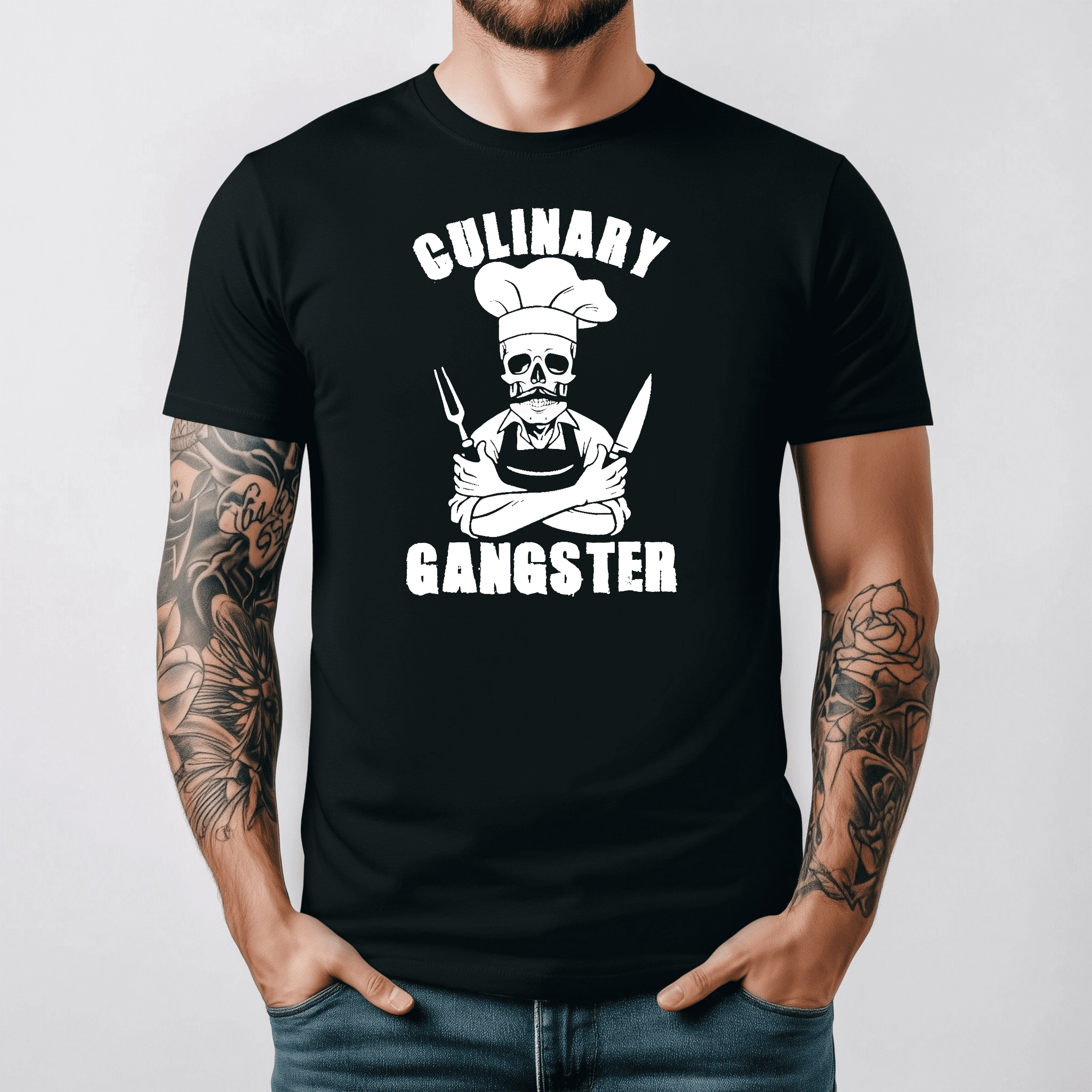 Culinary Gangster Graphic Design For Cooking Guru Chef Tee V13230,for ...