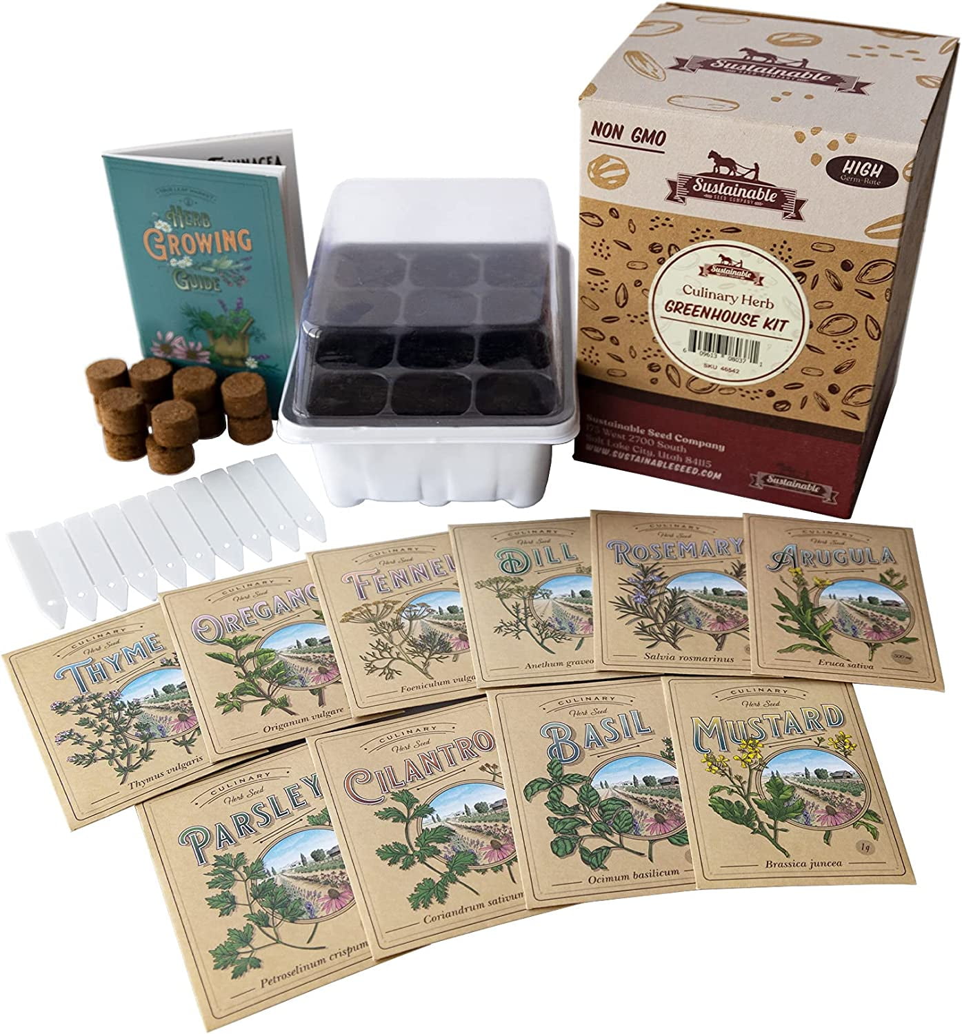 Culinary Herb Garden Starter Kit - Indoor Herb Garden Kit Complete w ...