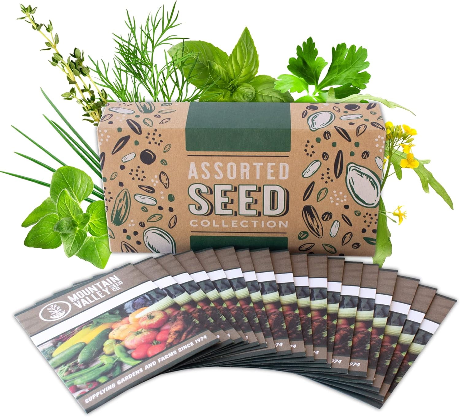 Culinary Herb Seeds Garden Collection , Premium Assortment , 18 Non-GMO ...