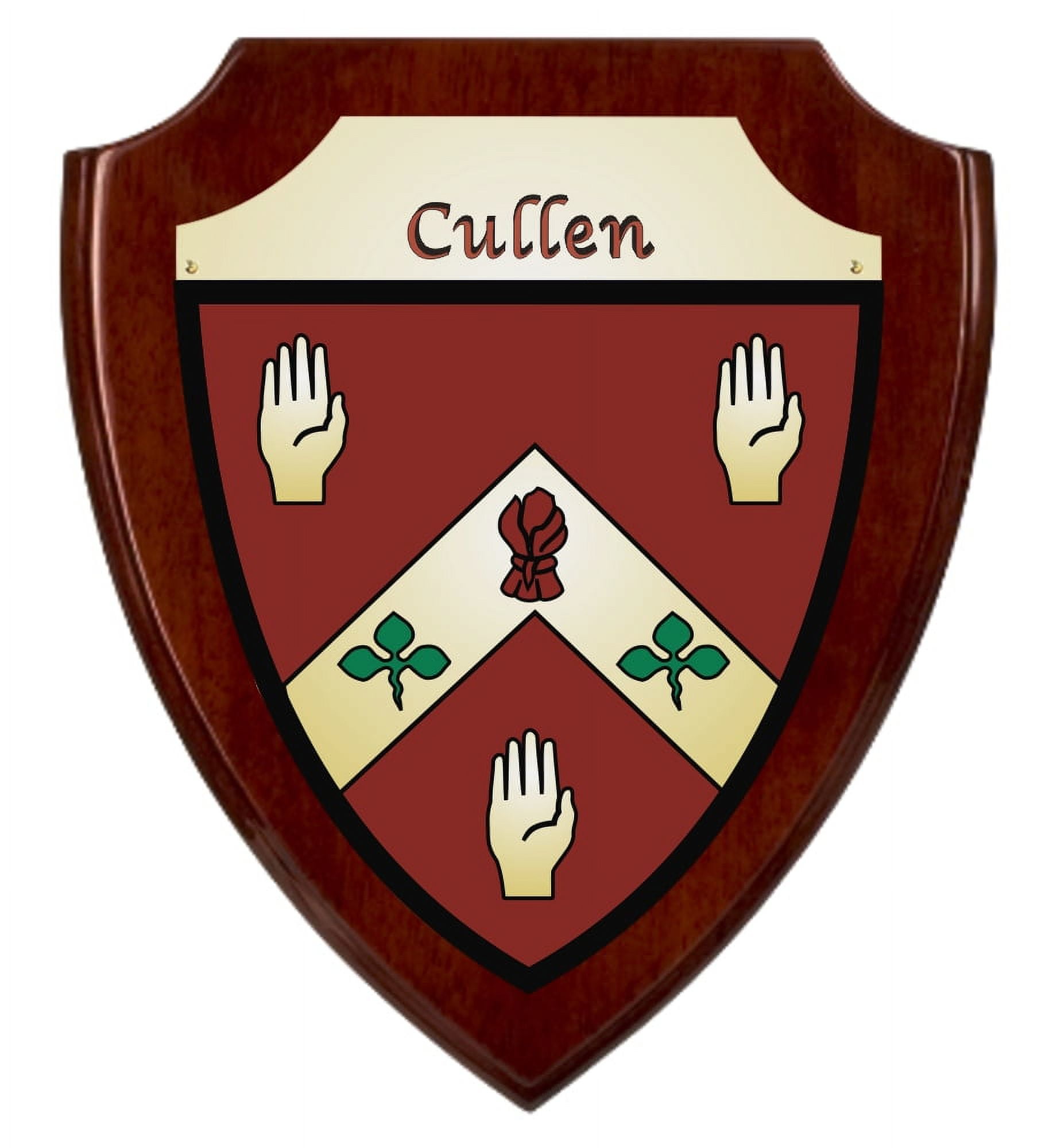Cullen Irish Coat of Arms Shield Plaque - Rosewood Finish - Walmart.com