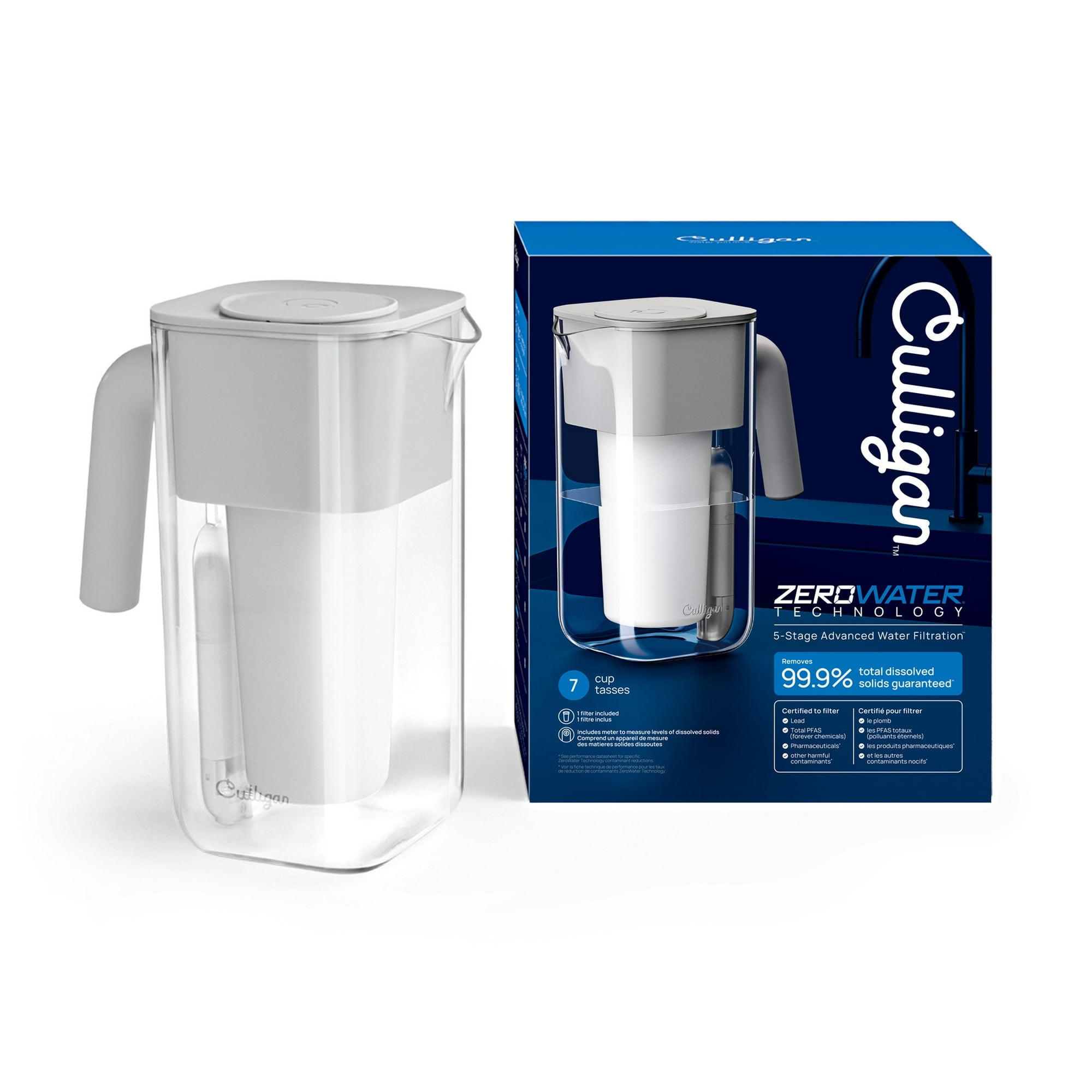 Culligan with ZeroWater Technology 7 Cup Water Filtration Pitcher with ...