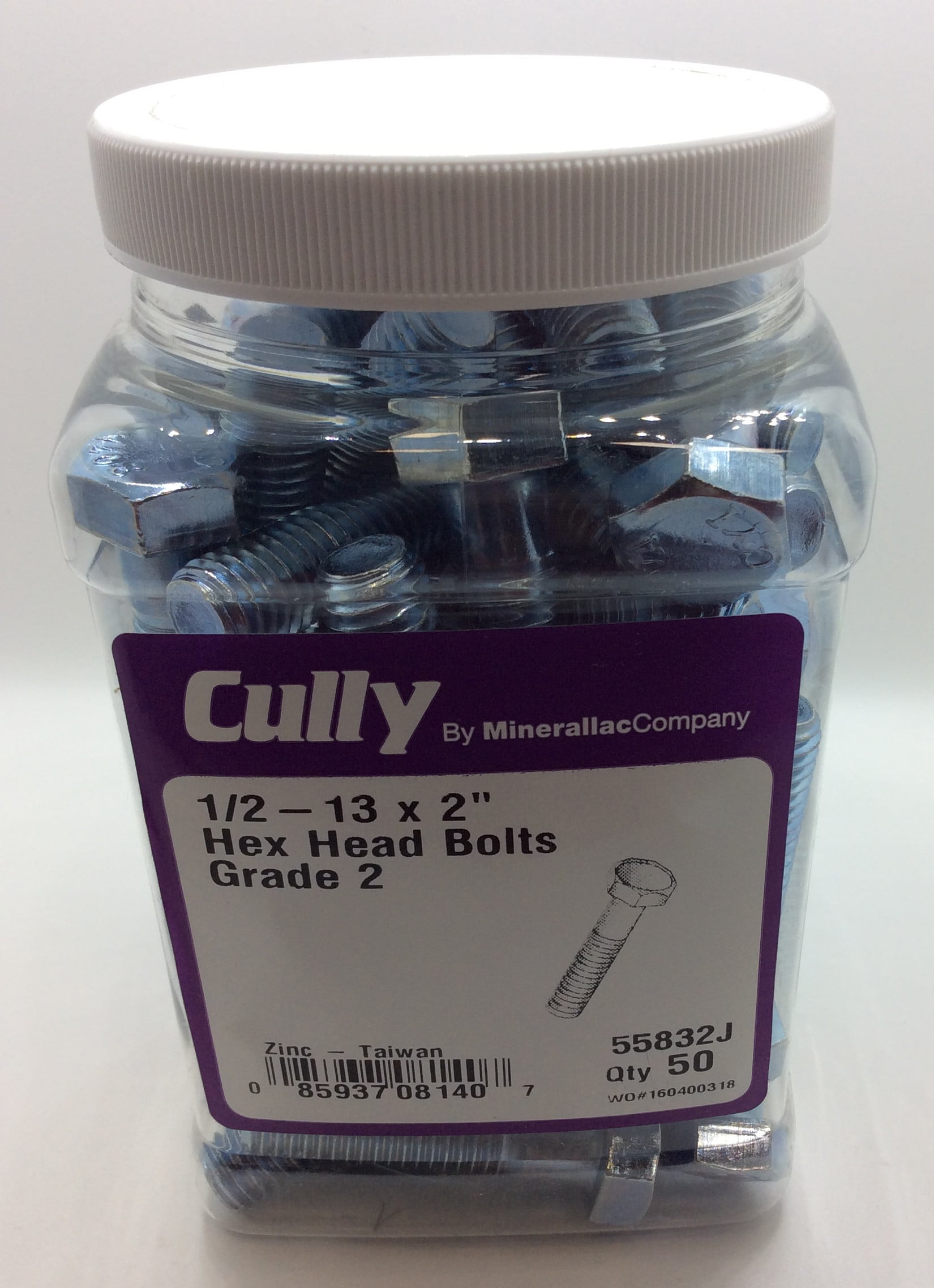 Cully 55832J 1/2-13X2 ZP HXHD BOLT (50-Pack) - Walmart.com