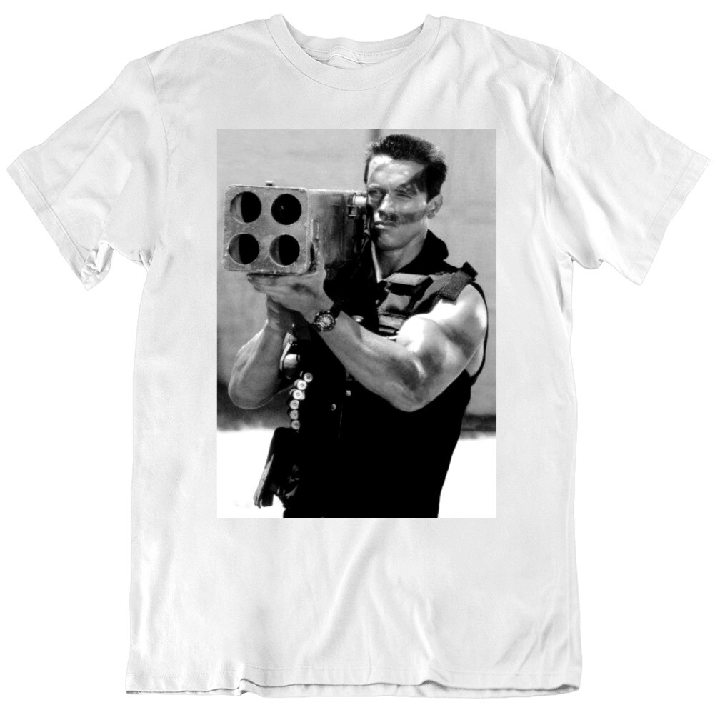 Cult Classic Commando Missile Launcher Action Movie Fan v3 T Shirt ...