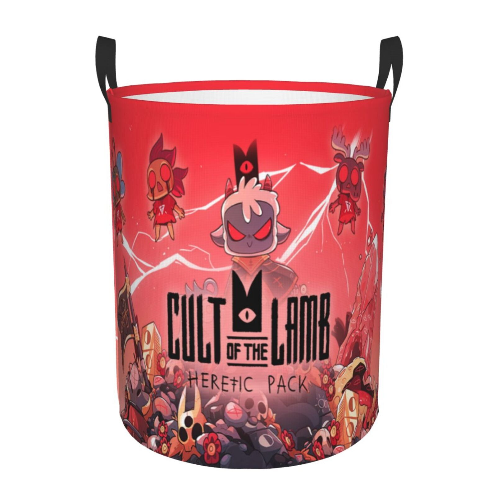 Cult Of The Lamb 3d Graphic Flame Laundry Basket Fire Flame Clothes ...