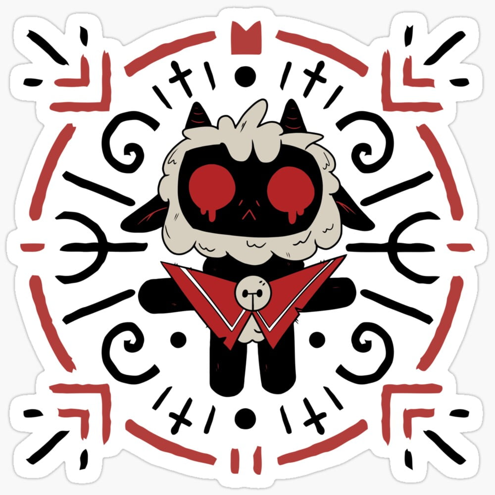 Cult Of The Lamb Magic Circle Sticker Phone Decal Water Bottle Stickers ...