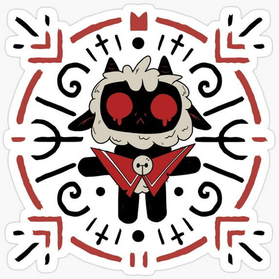 Cult Of The Lamb Magic Circle Sticker Phone Decal Water Bottle Stickers ...