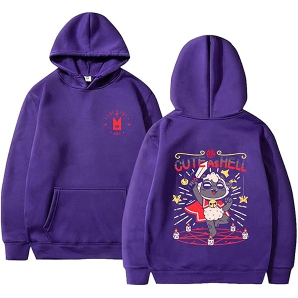 Cult Of The Lamb Merch Game Print Hoodie Unisex Pocket Drawstring ...
