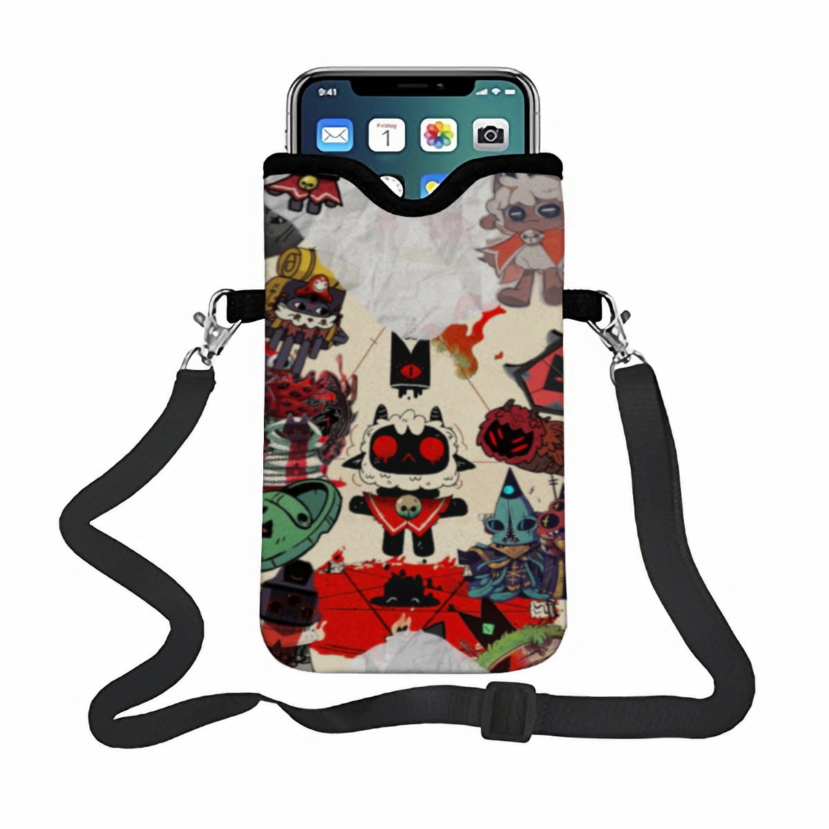 Cult of the Lamb crossbody phone case, with an adjustable strap small ...