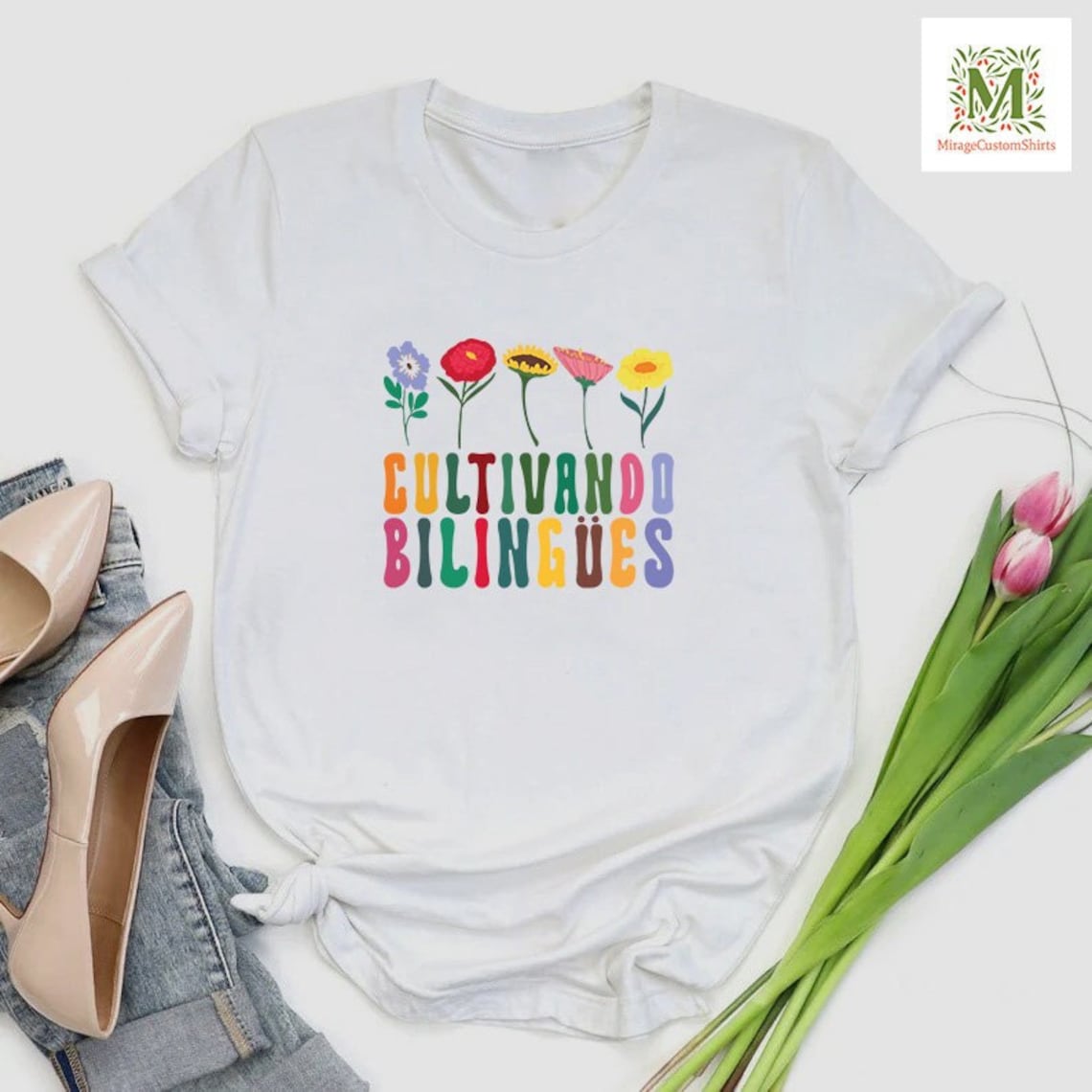 Cultivando Bilingües Shirt, Spanish Teacher Shirt, Bilingual Teacher ...