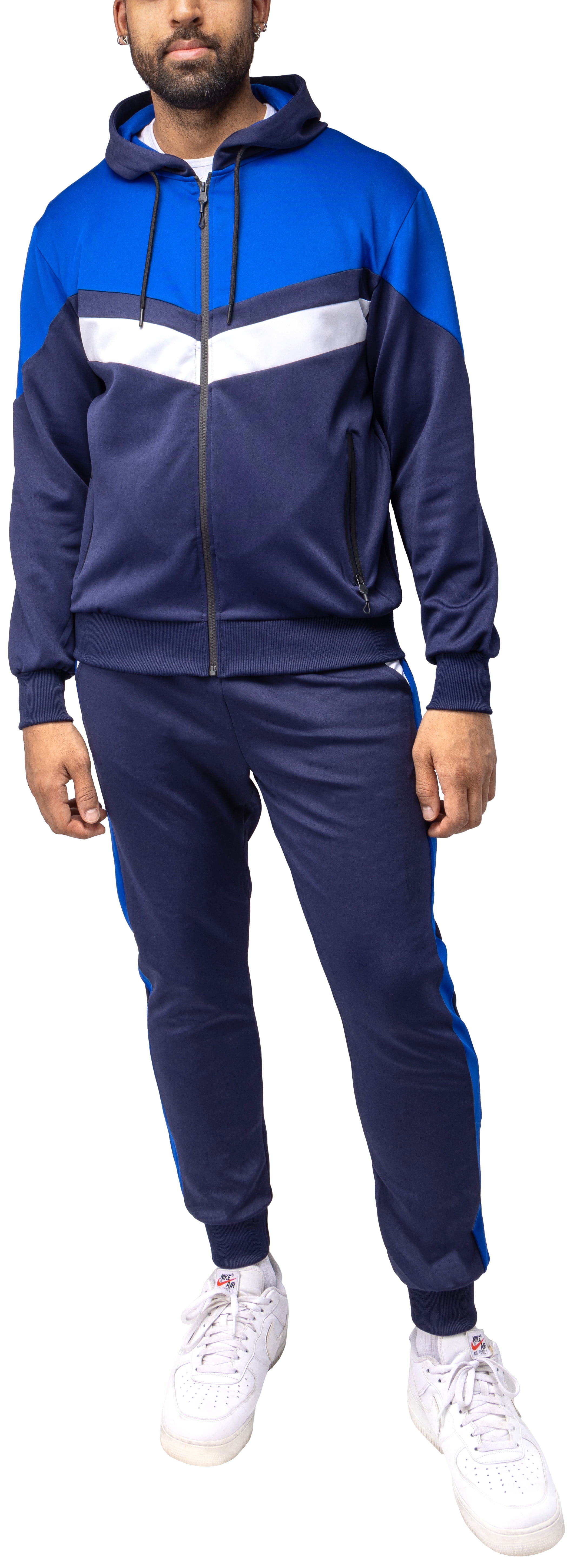 Cultura Men's Sweatsuit w/ Zipper Pockets, Zip Up Hoodie Track Suit for ...