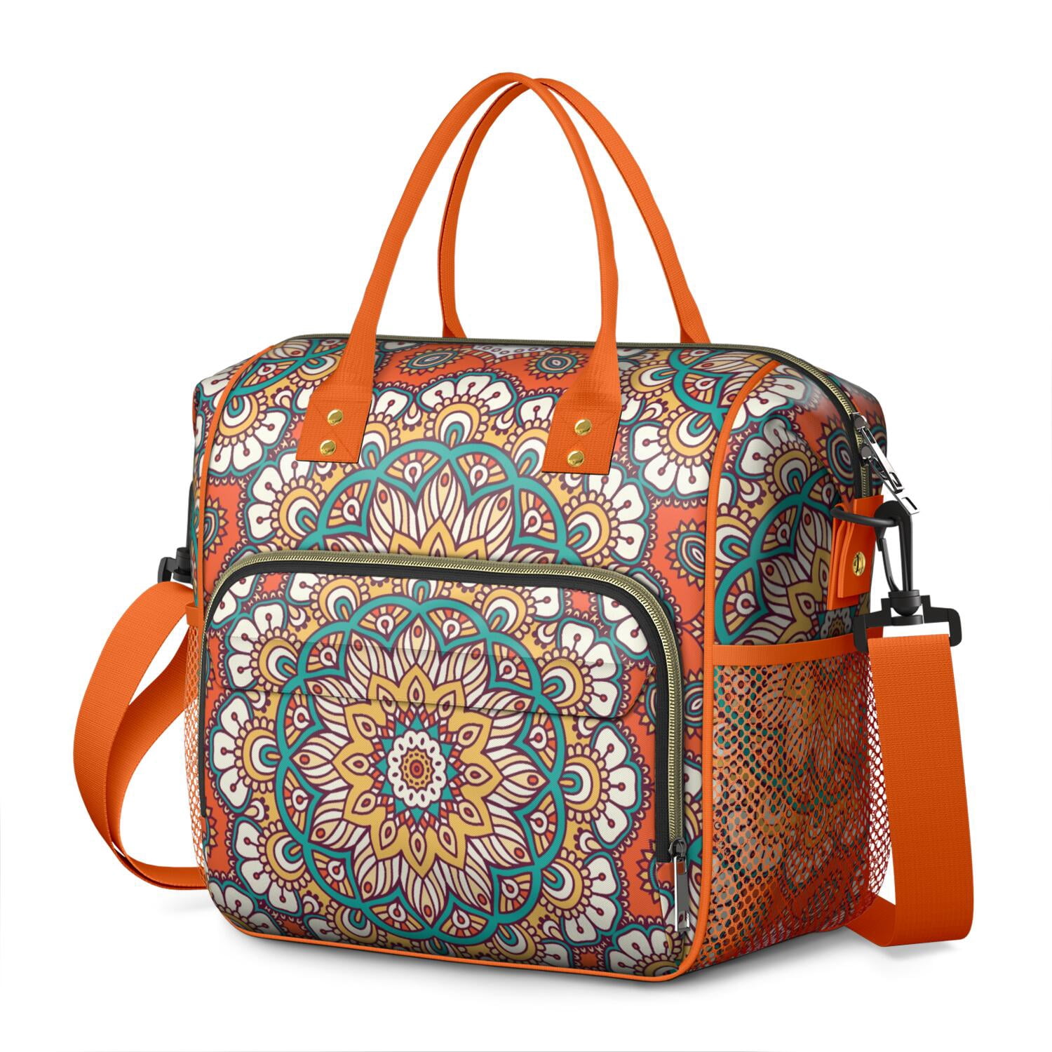 Cultural Mandala Lunch Box – Insulated Cooler with Tribal Folk Patterns ...