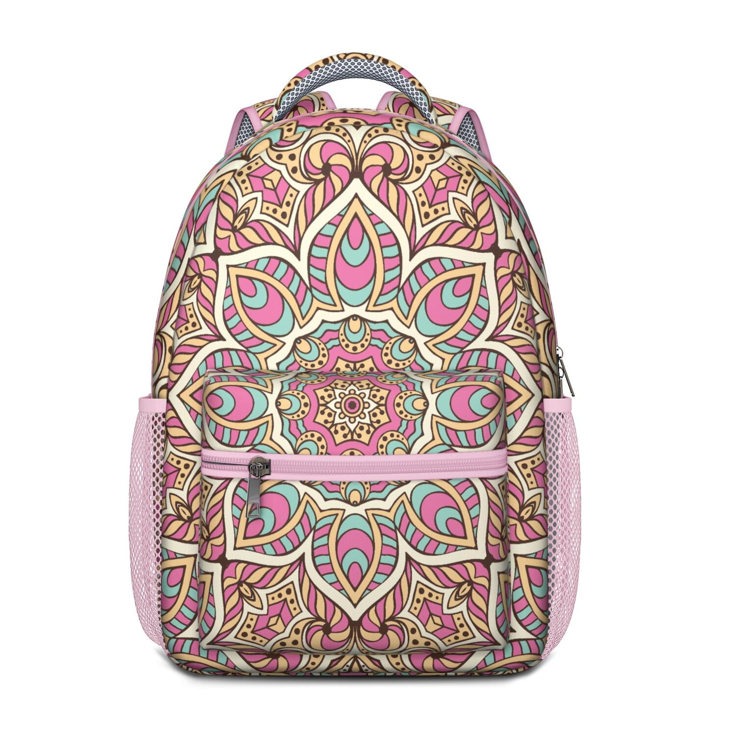 Cultural Mandala School Backpack for , Decorative Sacred Art with ...