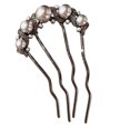 Cultural Pearls Hair Lightweight Metal U Shaped Clip For Traditional ...