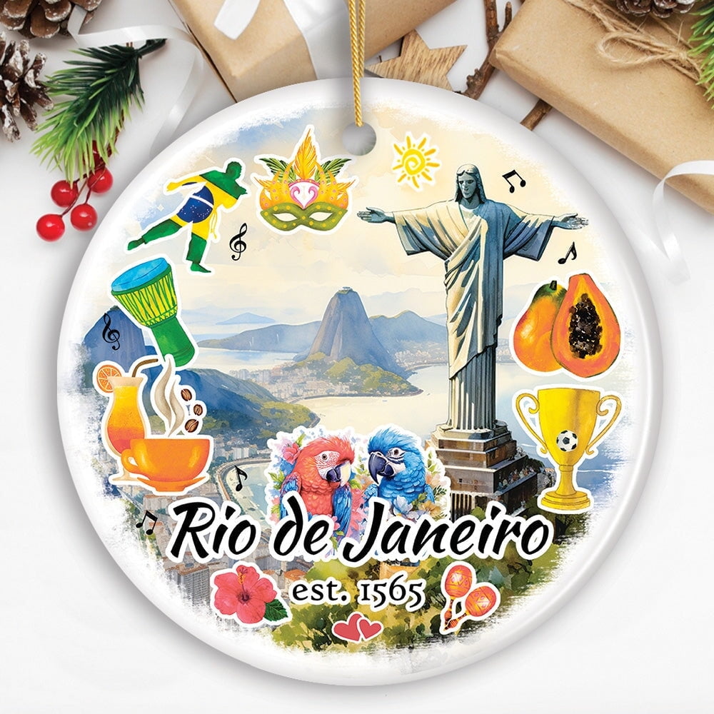 Cultural Rio de Janeiro Art Ornament, Brazil Landmarks Souvenir Gift ...